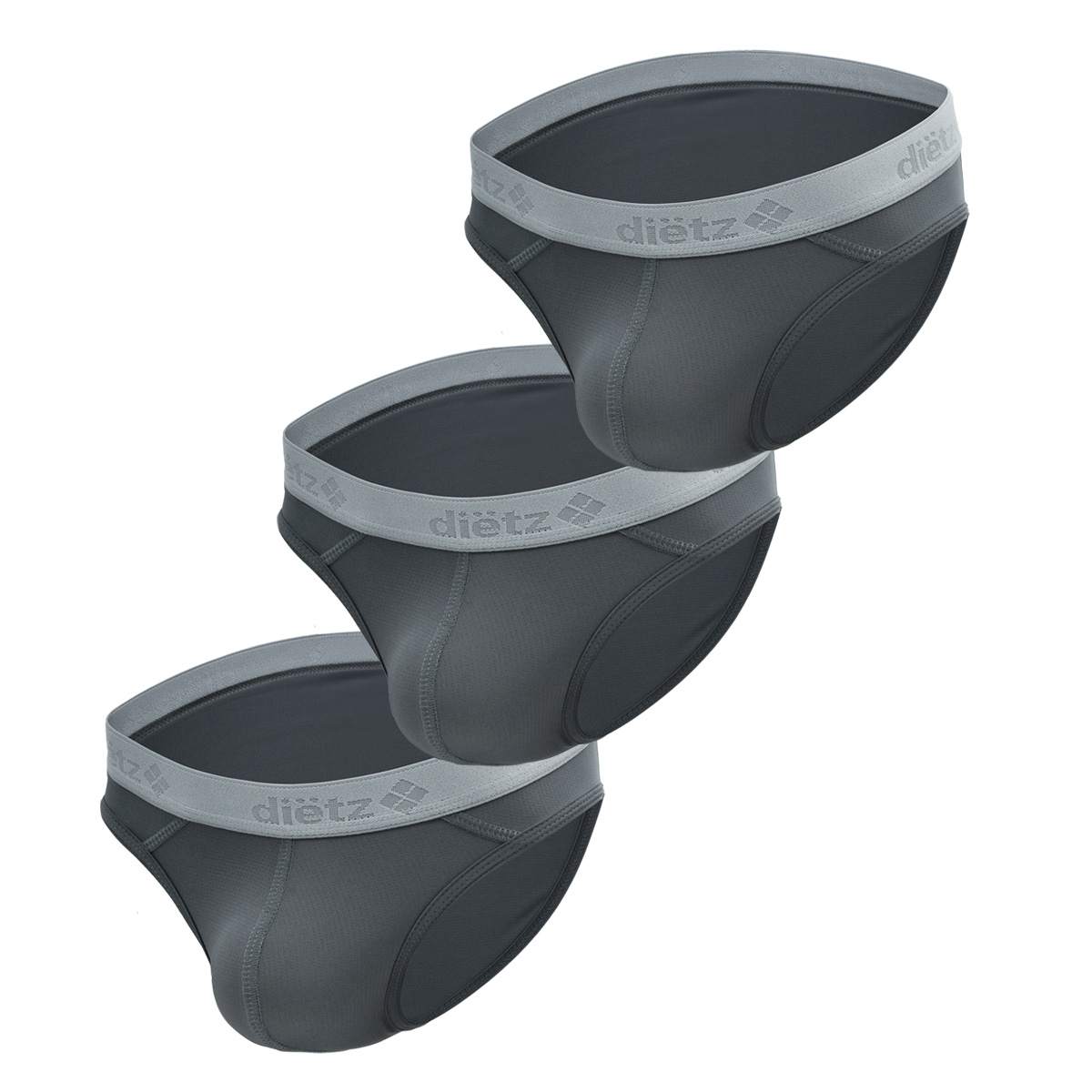 Set De 3 Trusas Para Hombre Dietz Motion Versatil Gris
