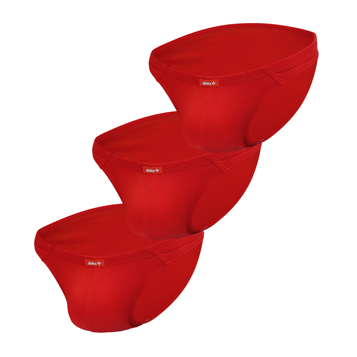 Set De 3 Trusas Bahia Para Hombre Dietz Sofisticados Rojo