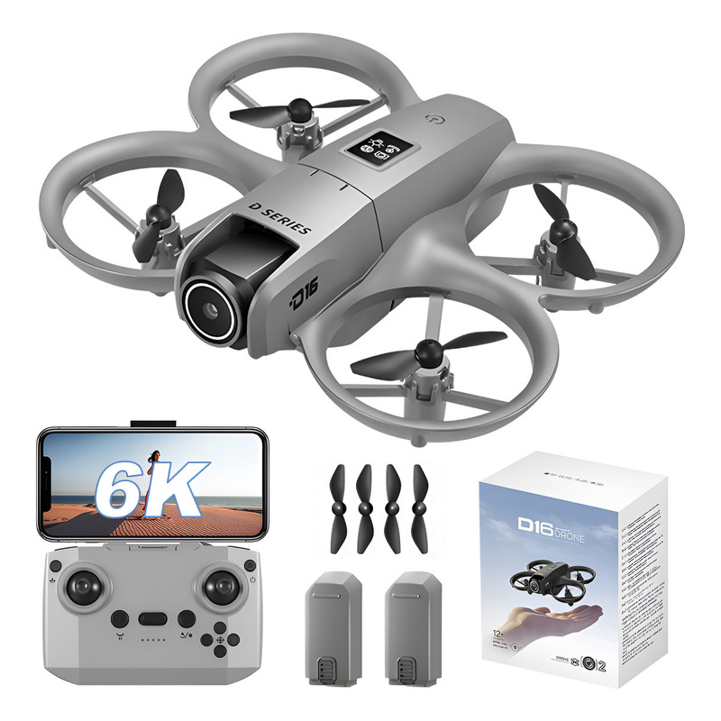 Drone Mini Con Cámara 6k Ourlife Air16 Gris Con 2 Baterías, Dron Hover ...