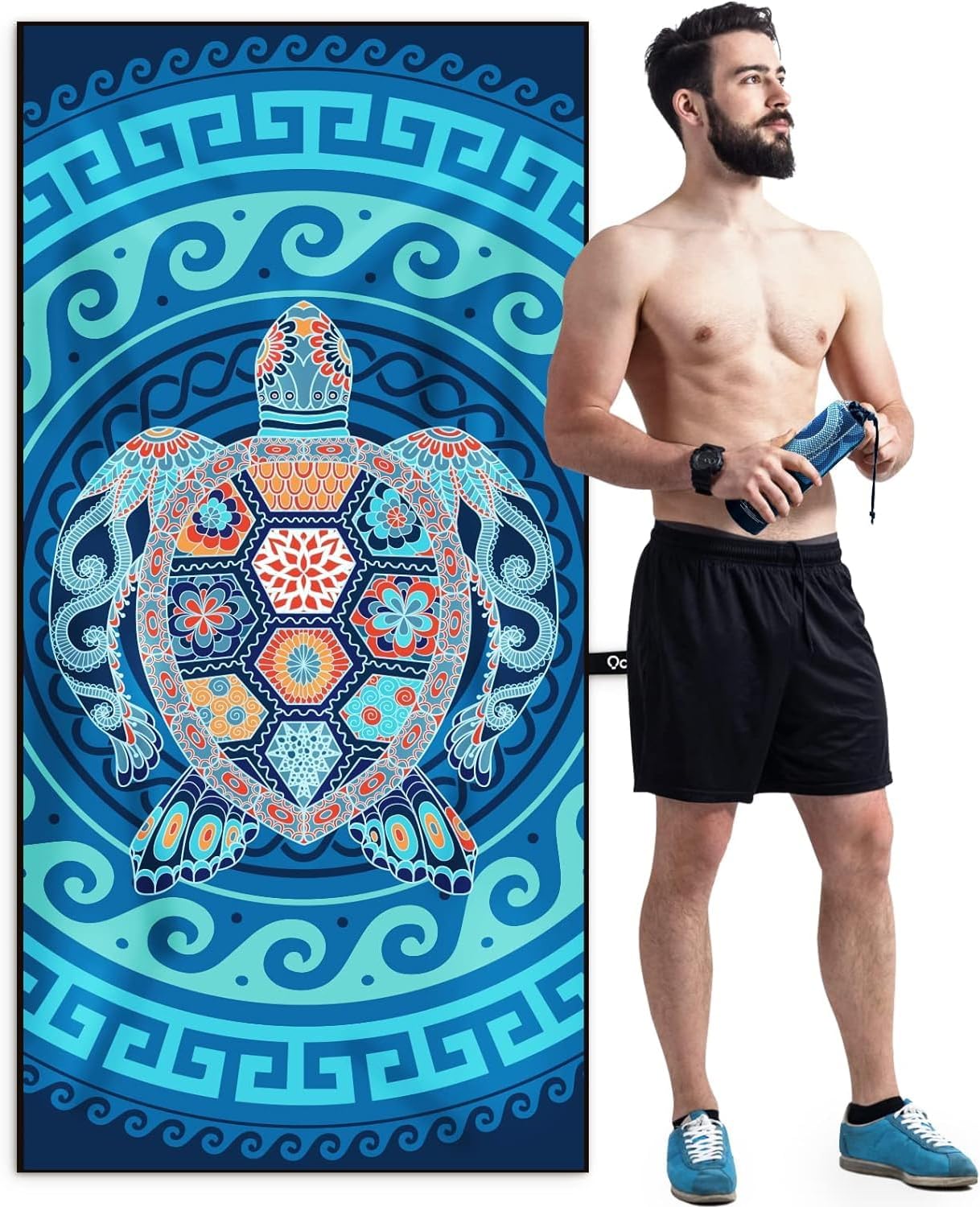 Toalla De Playa Fina Superabsorbente Y De Secado Rápido, 71 X 32 Pulgadas
