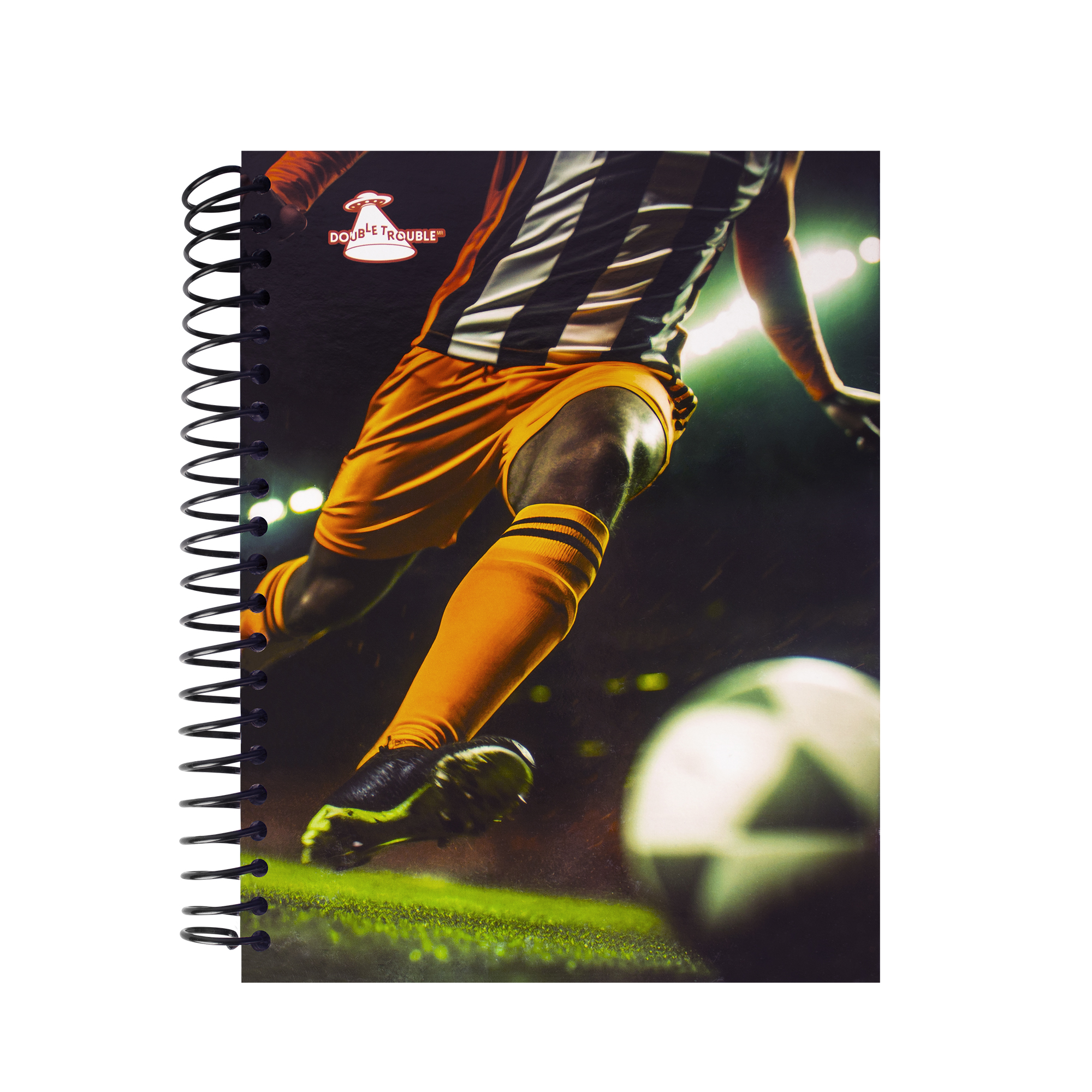 Cuaderno Libreta Profesional 200 Hojas Pasta Dura Futbol Cuadro chico