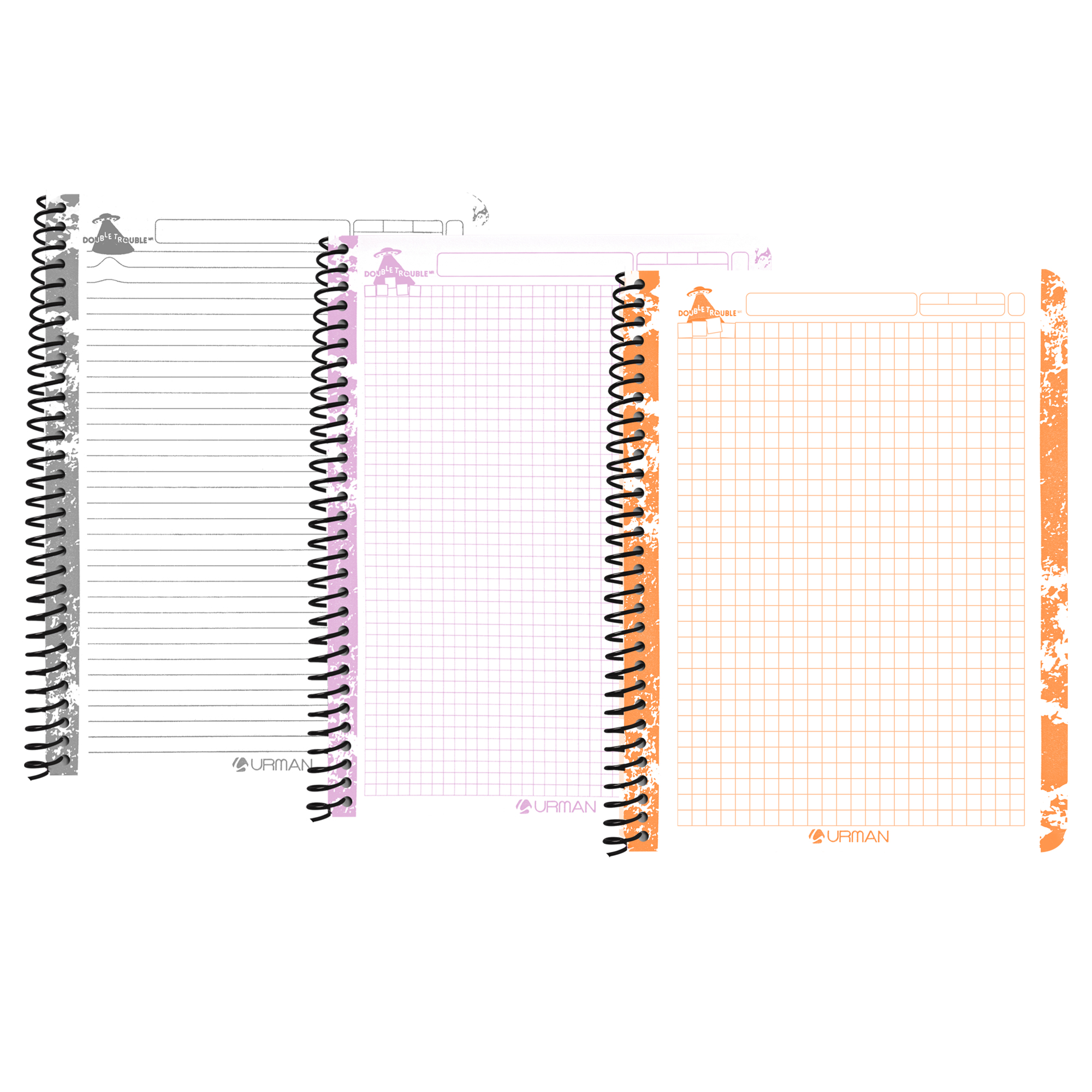 Cuaderno profesional kit Mixto 3 piezas Urman Raya Cuadro Grande y ...