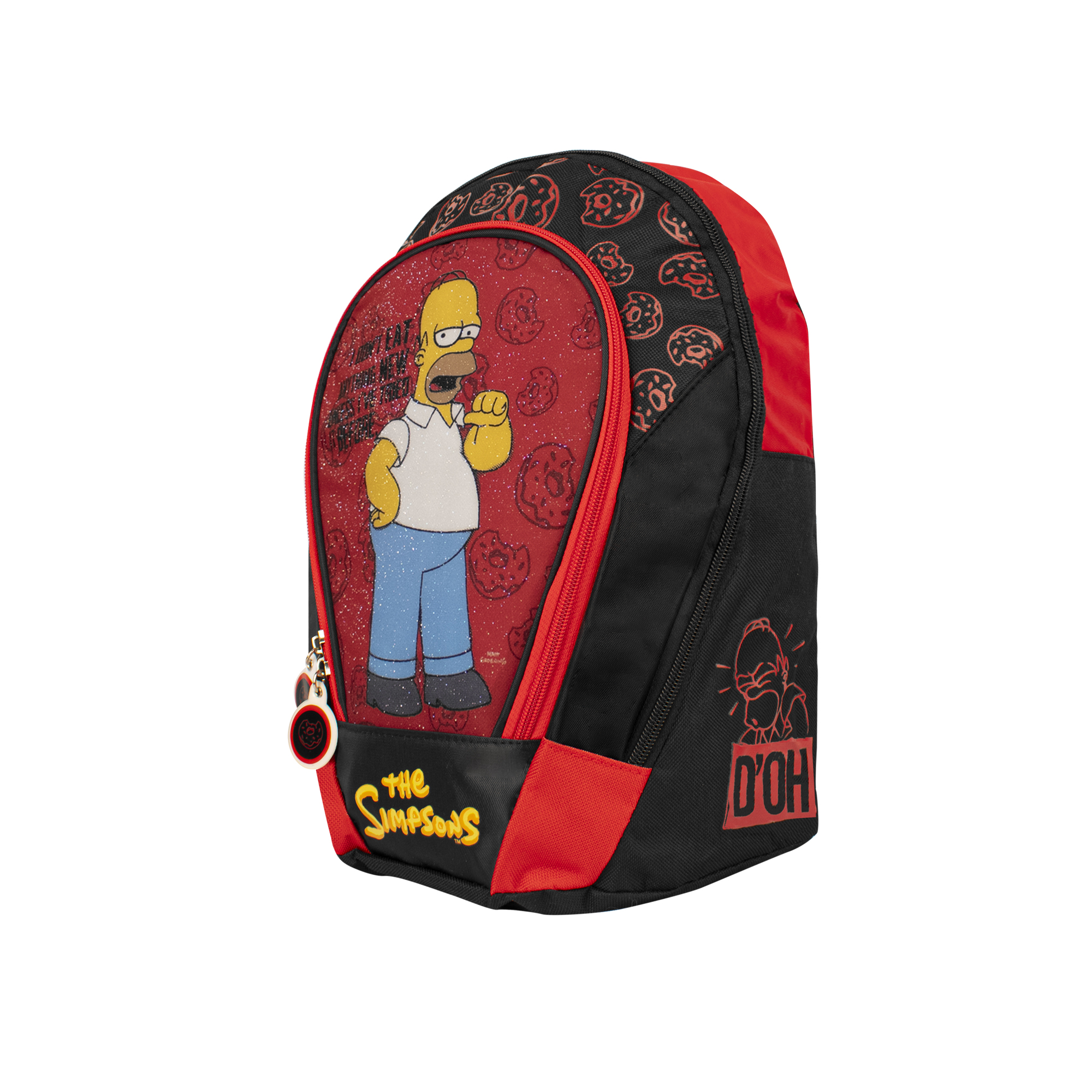 Mochila Escolar Infantil Los Simpsons Homero Original Rojo