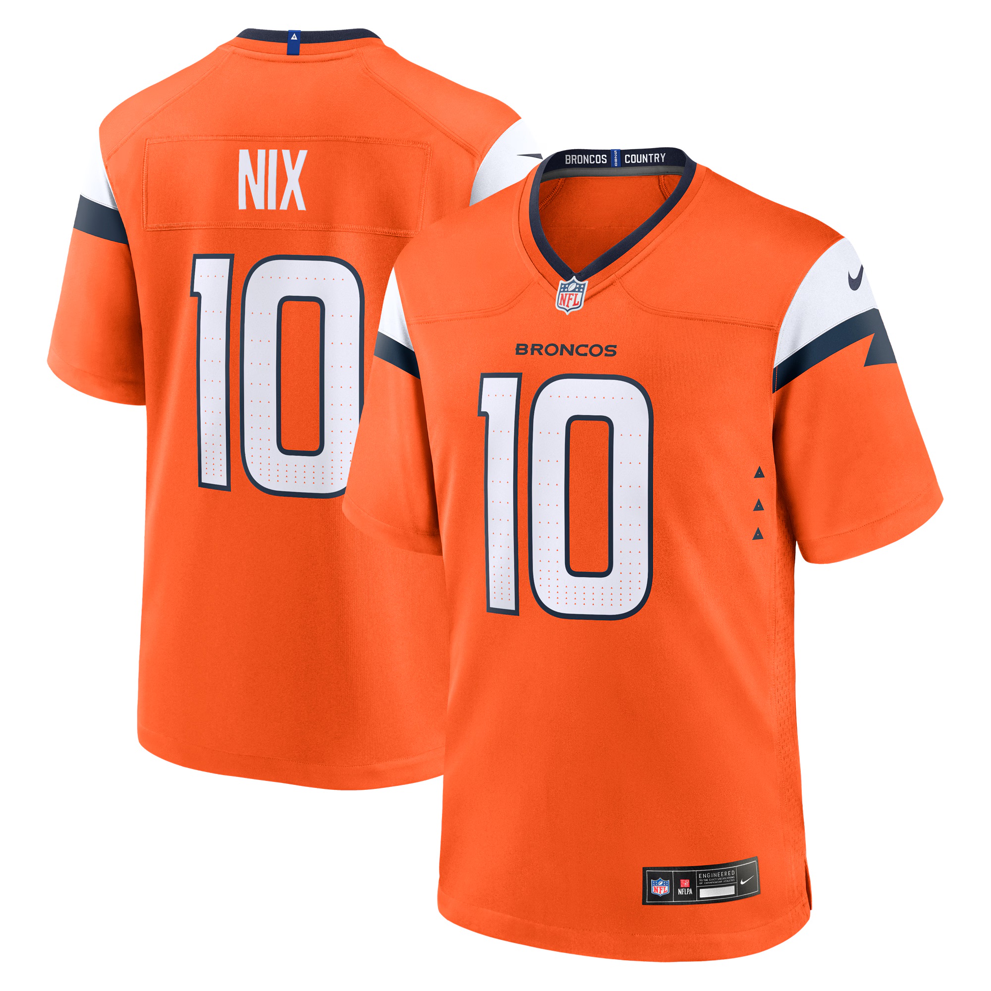 Jersey Original Nike Americano NFL Broncos de Denver #10 Bo Nix