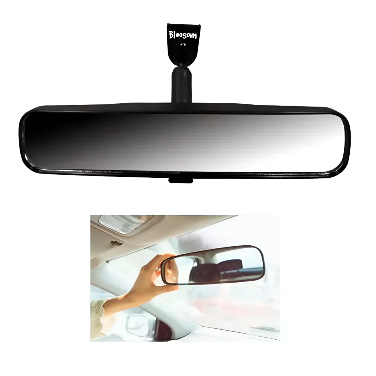 Espejo Retrovisor Interior Dia Y Noche 8 Pulgadas, Negro