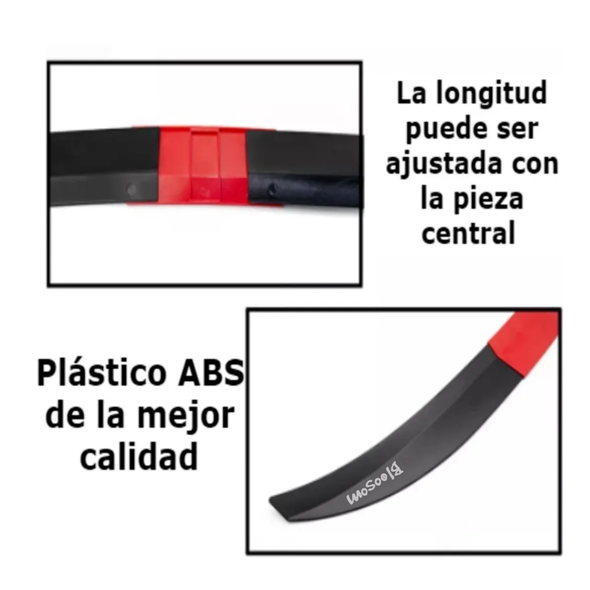 Alerón Negro Splitter Cola De Pato Ajustable Universal Sport