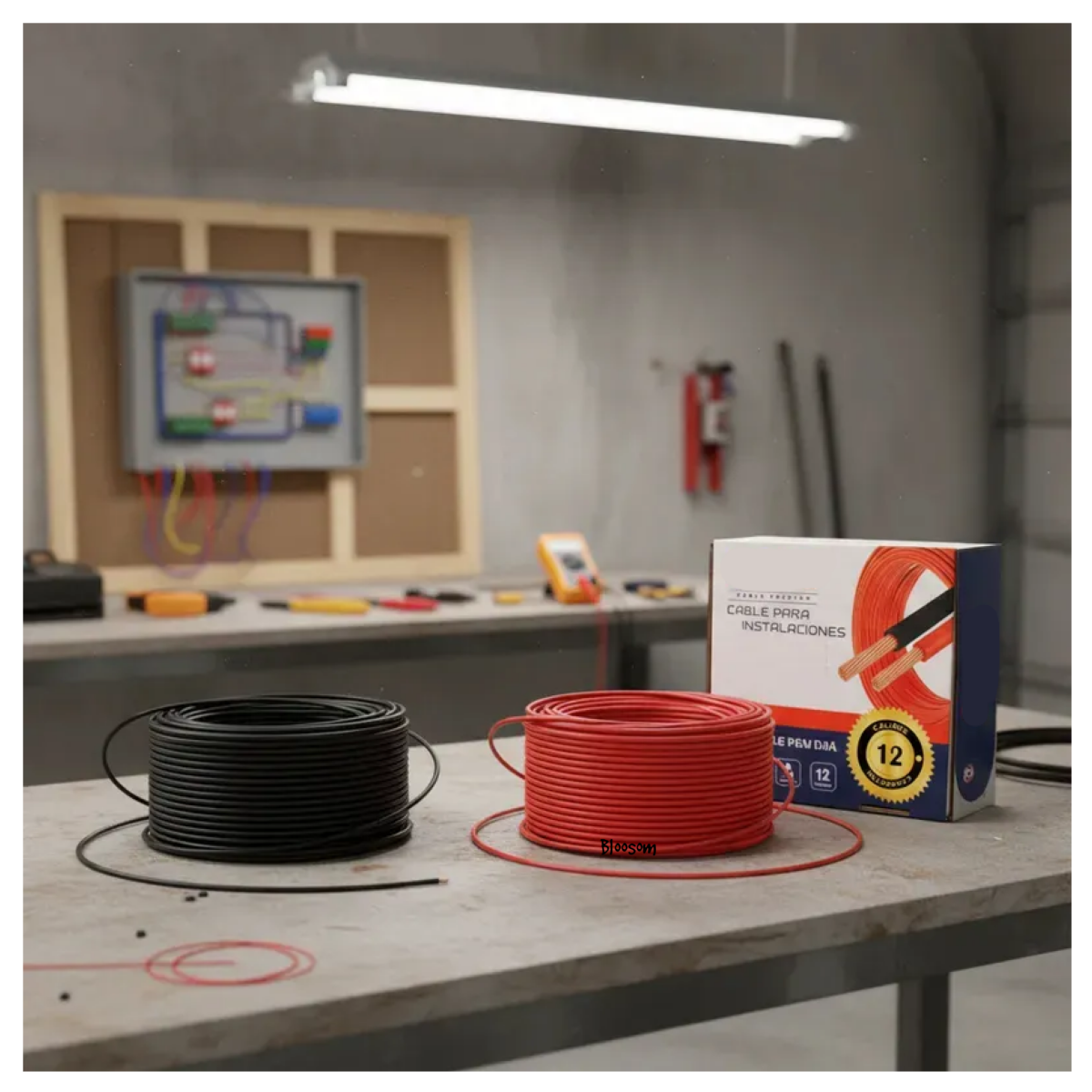 Set Dos Cajas Cable Calibre 12 Cada Una De 100m Rojo y Negro