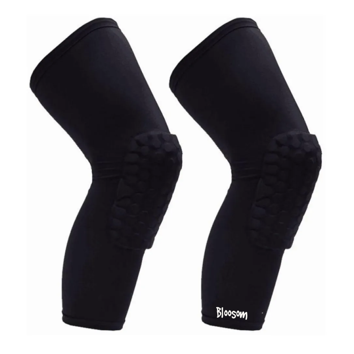Par Rodilleras Basketball Panel De Abeja Ajustables Negro S