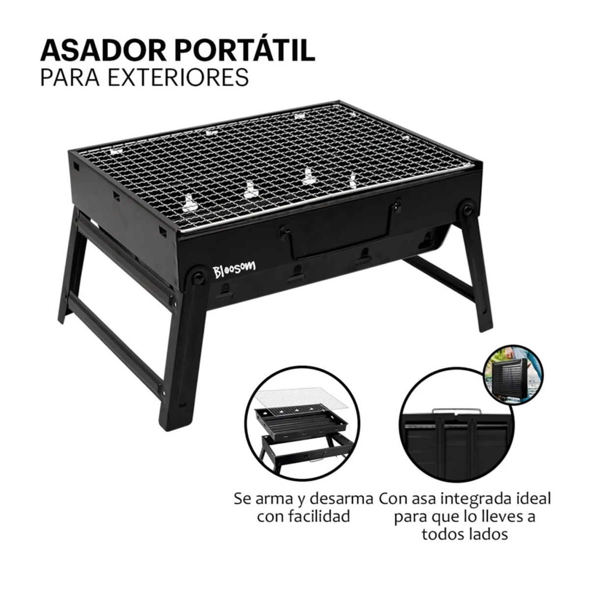 Asador Parrilla Carbón Grill Cocina Bbq Portátil Cocina Ngero