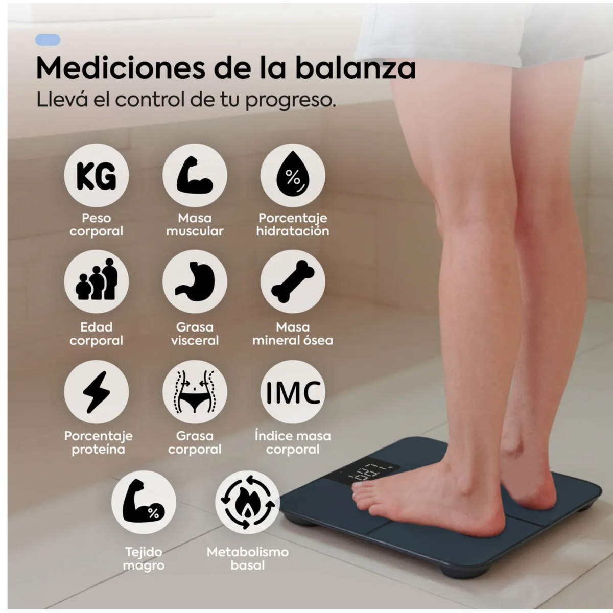 Bascula Digital Inteligente Bluetooth 180 Kg Negro