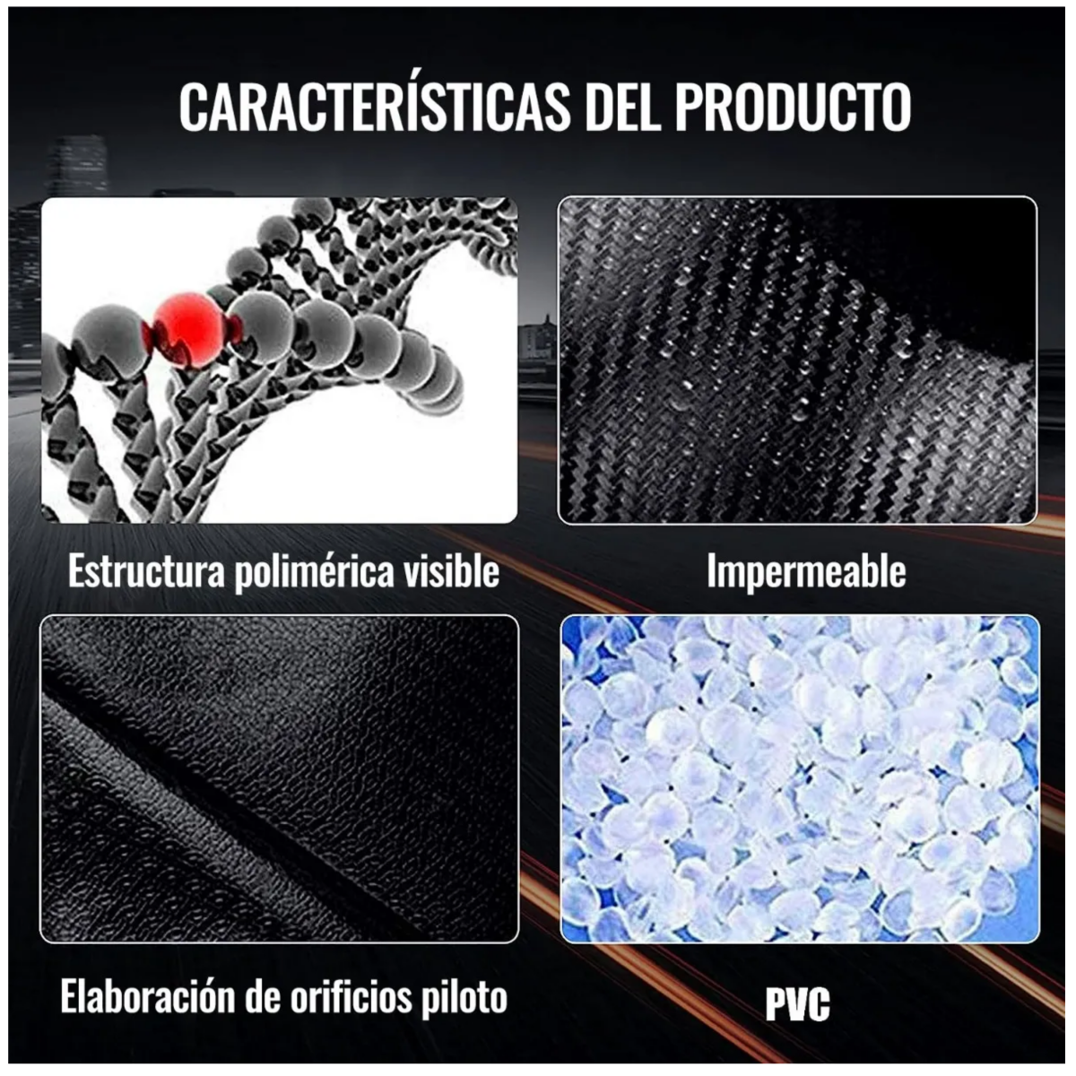 Vinil Automotriz Fibra De Carbono Impermeable 30cmx300cm 7d Negro