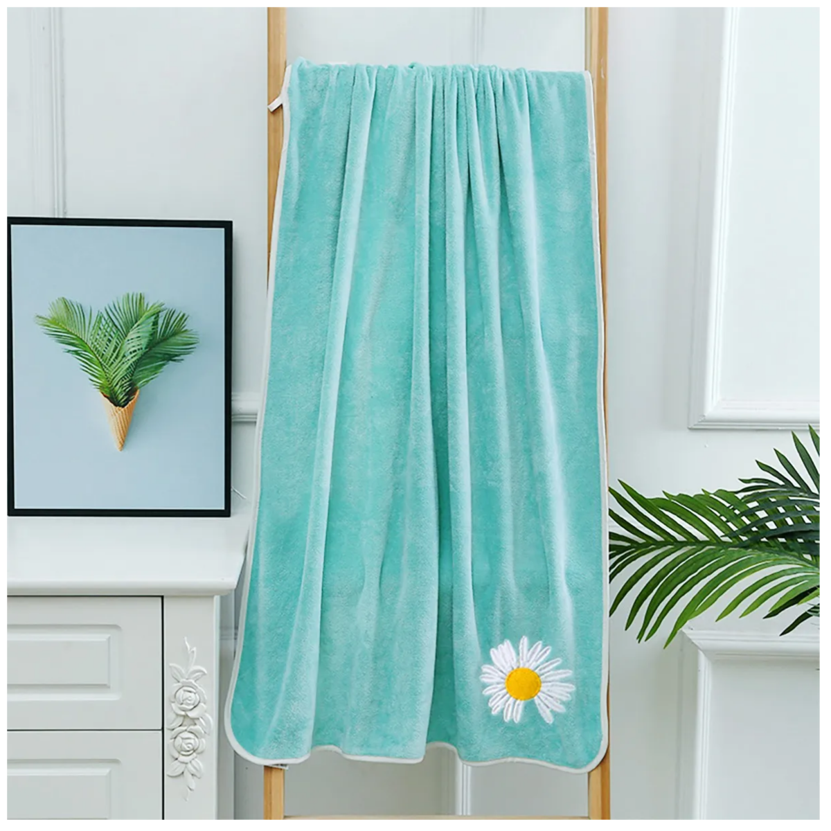 Toalla De Playa Y Piscina De Microfibra Extragrande 140x70cm Verde