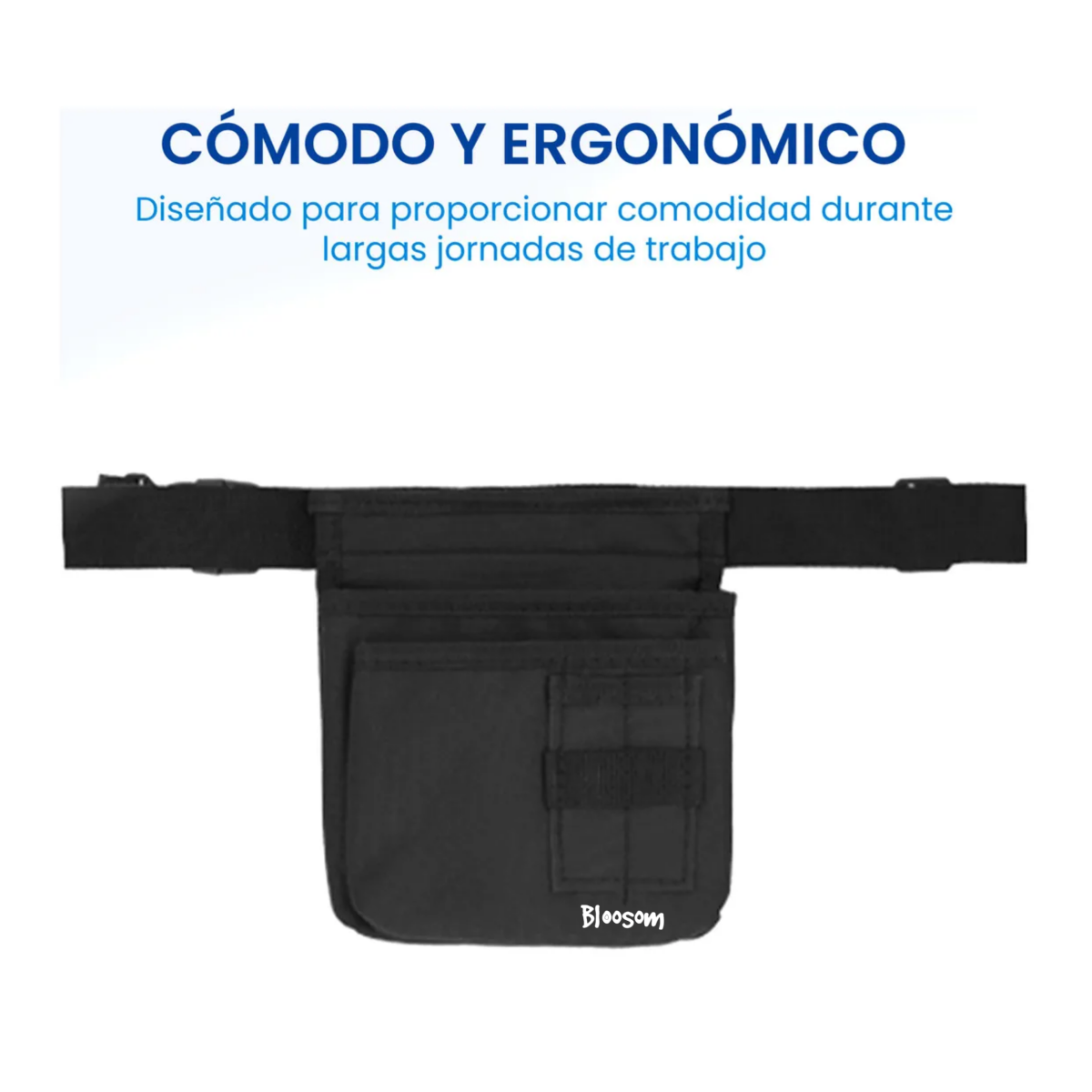 Cinturón Porta Herramientas Con Compartimentos., Negro