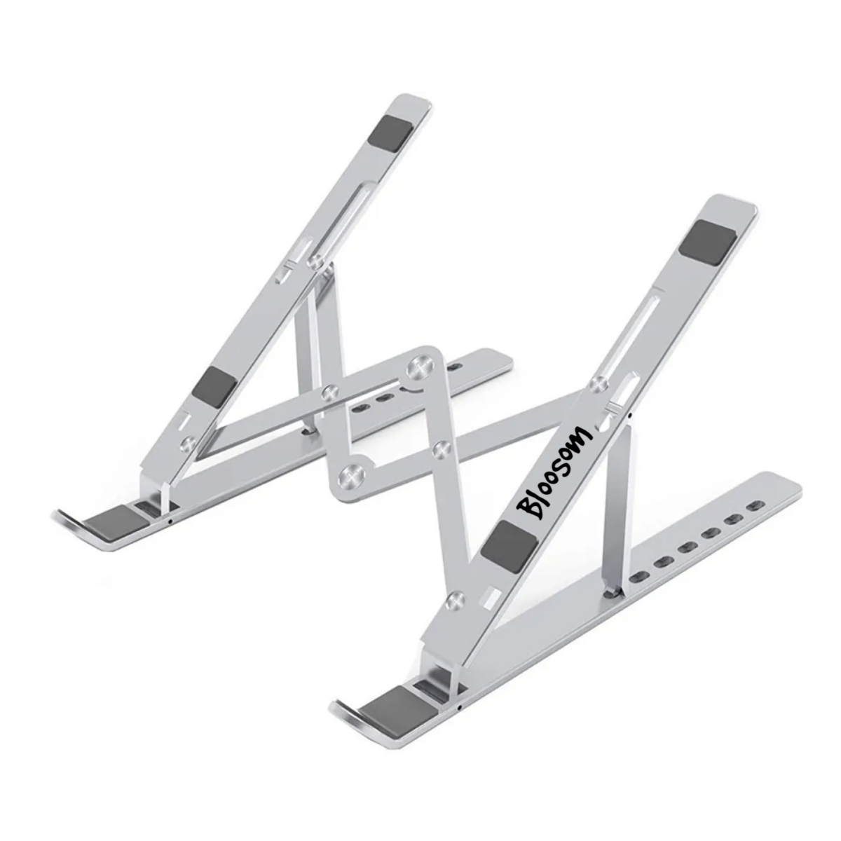 Base Soporte Laptop Aluminio, plegable, portátil Y Ajustable Color Plateado