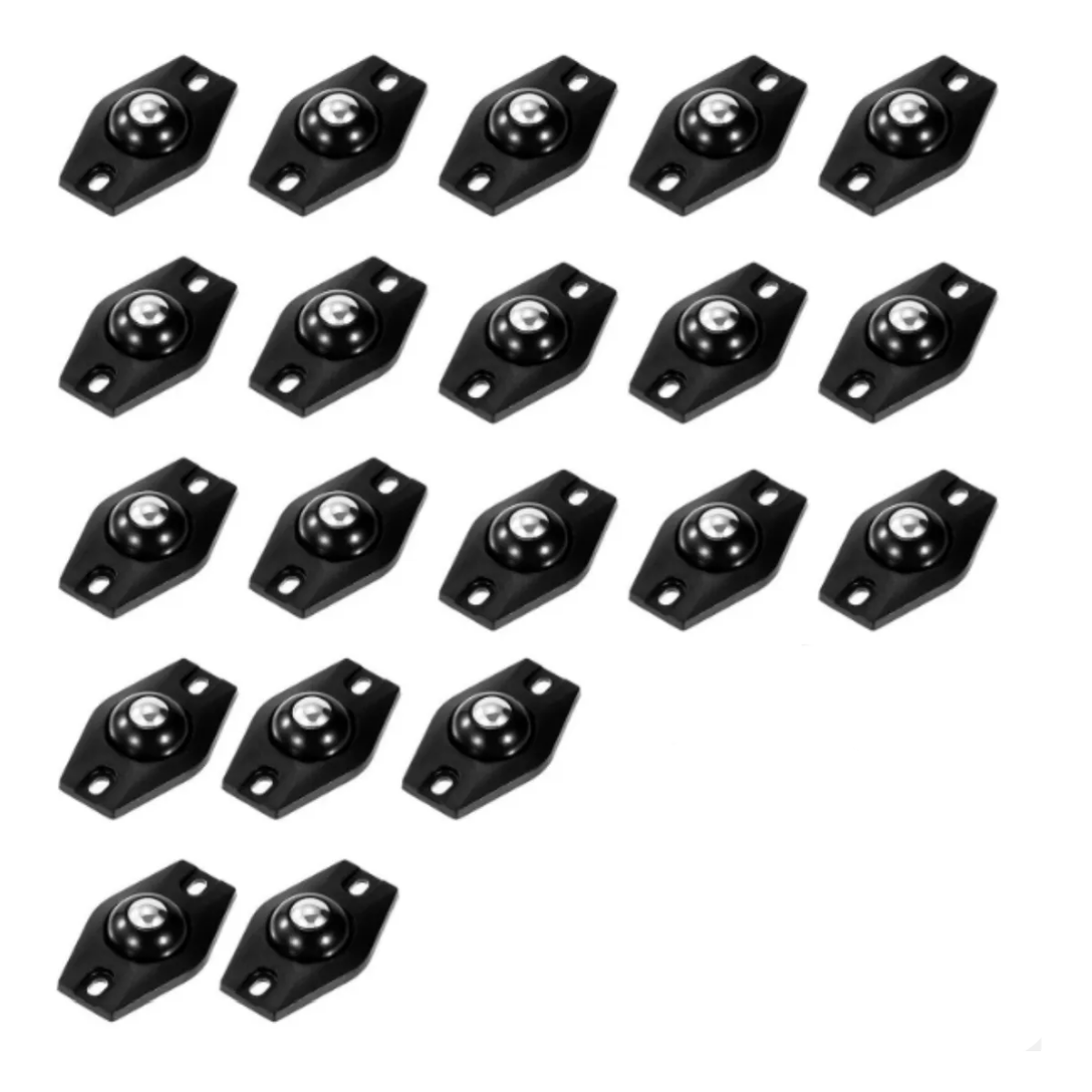 20x Mini Ruedas Giratorias Ruedas Adhesivas Ruedas Universal Negro