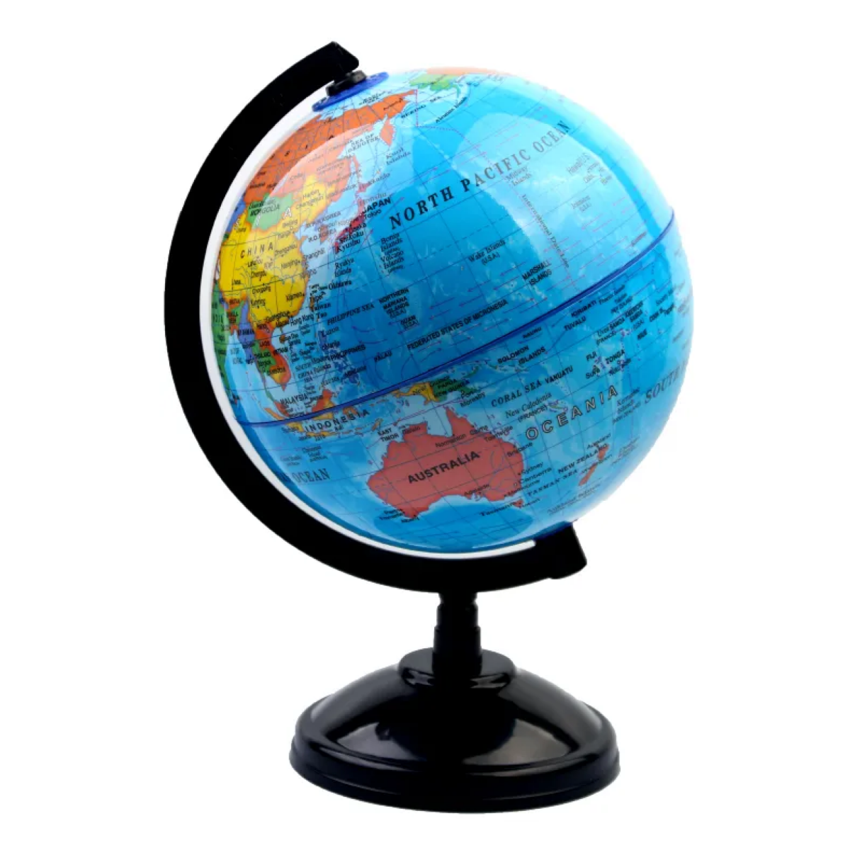 Globo Terráqueo Giratorio Didáctico Español Mapa Mundo 11cm Azul