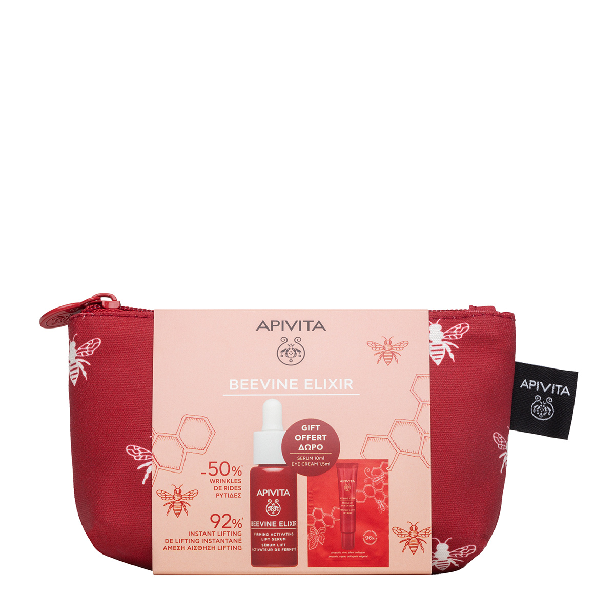 Apivita Beevine Elixir Serum 10ml+crema Ojos 1,5ml+cosmetiqu Madura Día ...