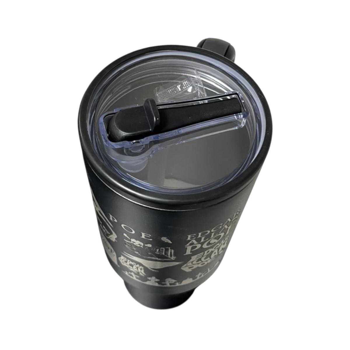 Termo de acero inoxidable color negro de 1.2 litros, Edgar Allan Poe