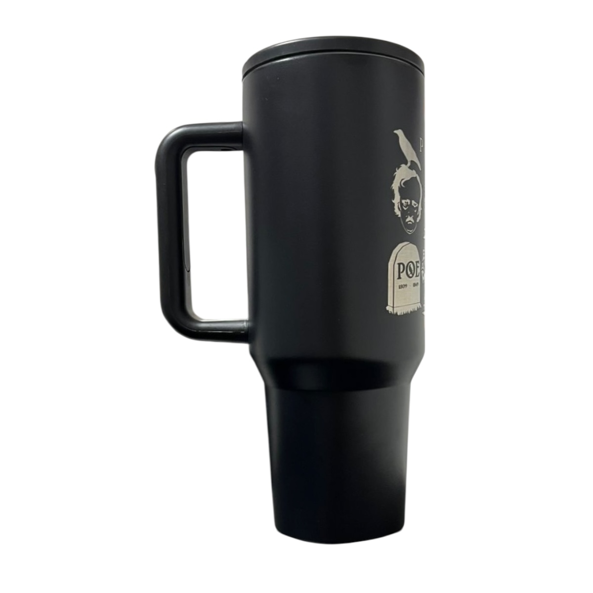 Termo de acero inoxidable color negro de 1.2 litros, Edgar Allan Poe