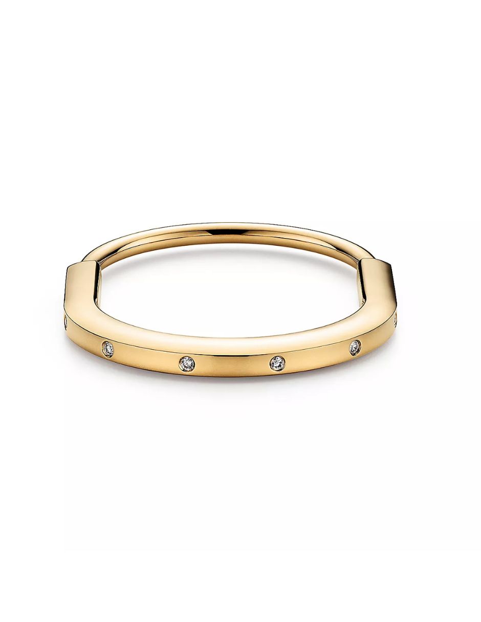 Brazalete ovalado dorado de oro laminado
