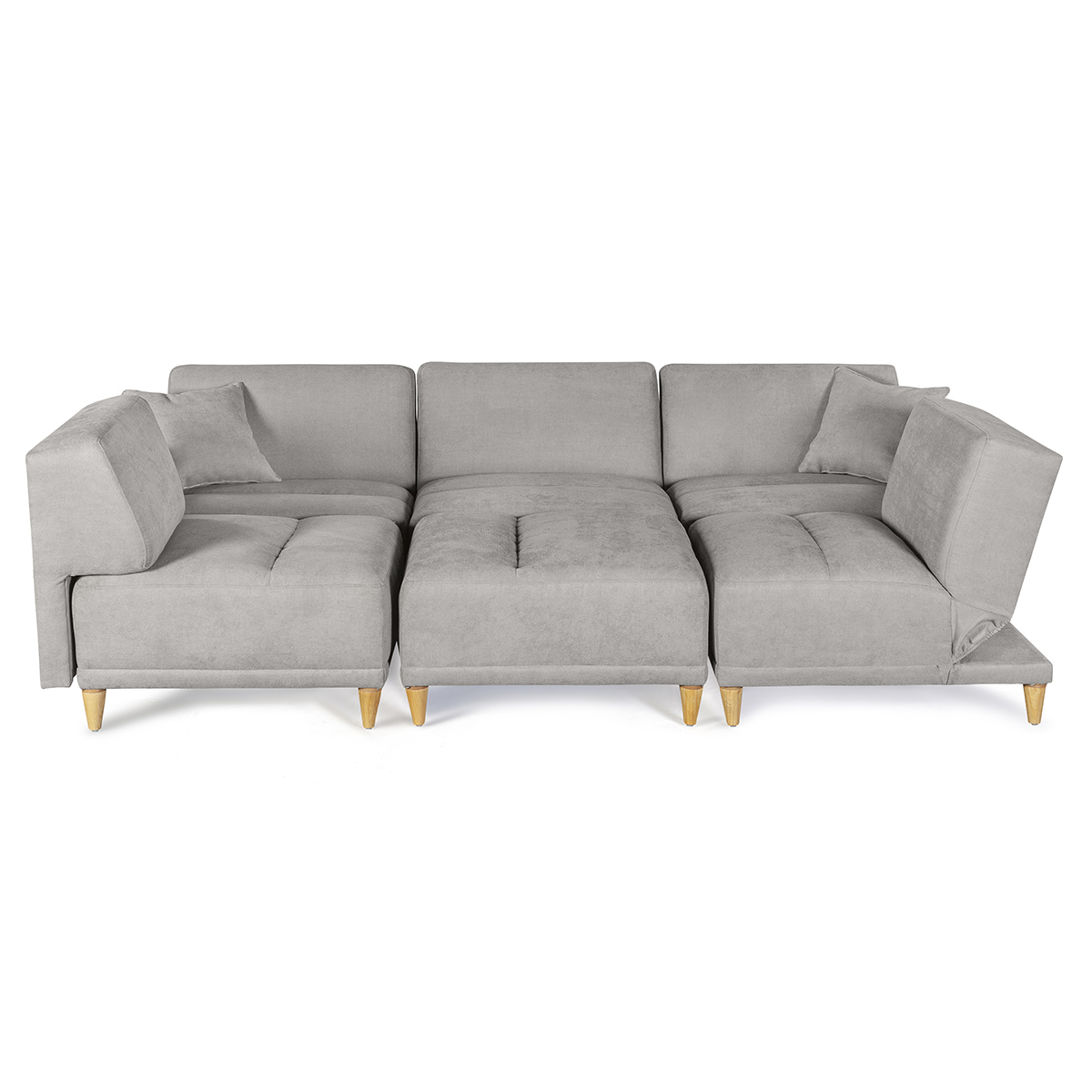 Sala de 6 modúlos Makora Avalon con Memory Foam, Color Gris Claro ...