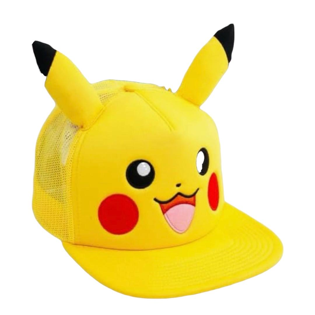 Gorra Pikachu Pokémon Orejas 3d Amarilla Trucker