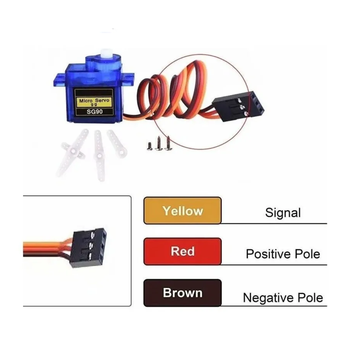 5 Piezas ServomotorMalubero Micro Sg90 1.6kg Servo Motor Arduino Pic
