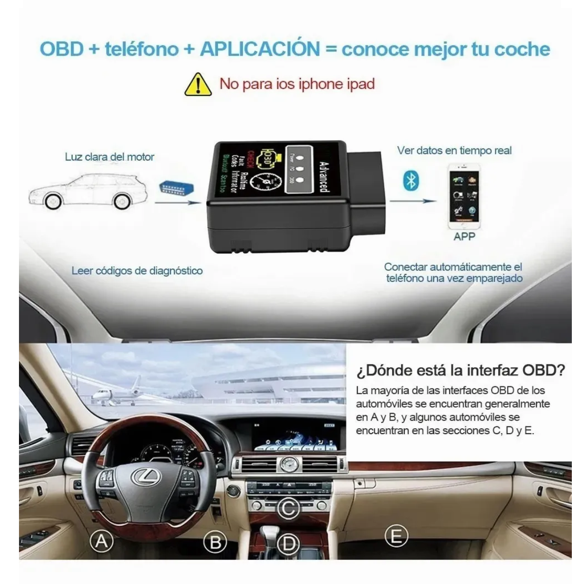Escaner Automotriz Hh Malubero Elm327 V1.5 Bluetooth 5.1