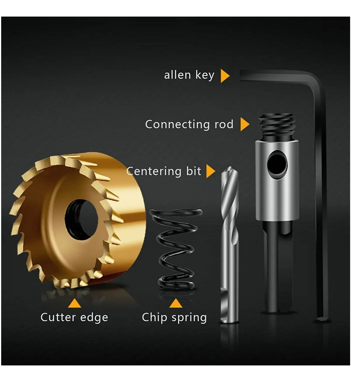 Juego De Brocas Perforadoras Malubero Inoxidables, 5 Pzs.