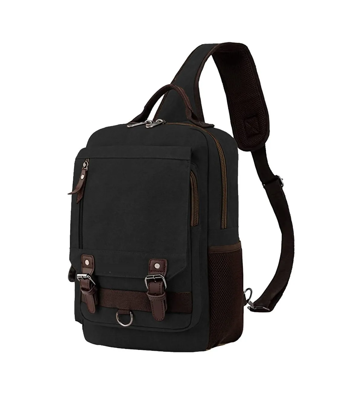 Mochila cruzada de Broches color negro 15 Negro Malubero