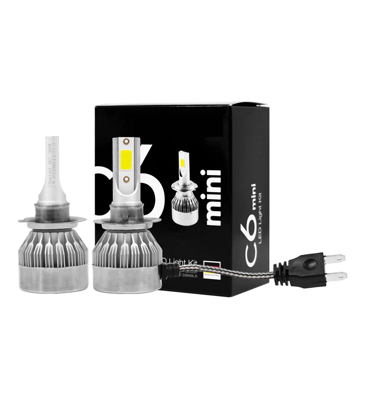 Kit Luces Led C6 Mini Iron Led Conector H7 X2 Autos Malubero