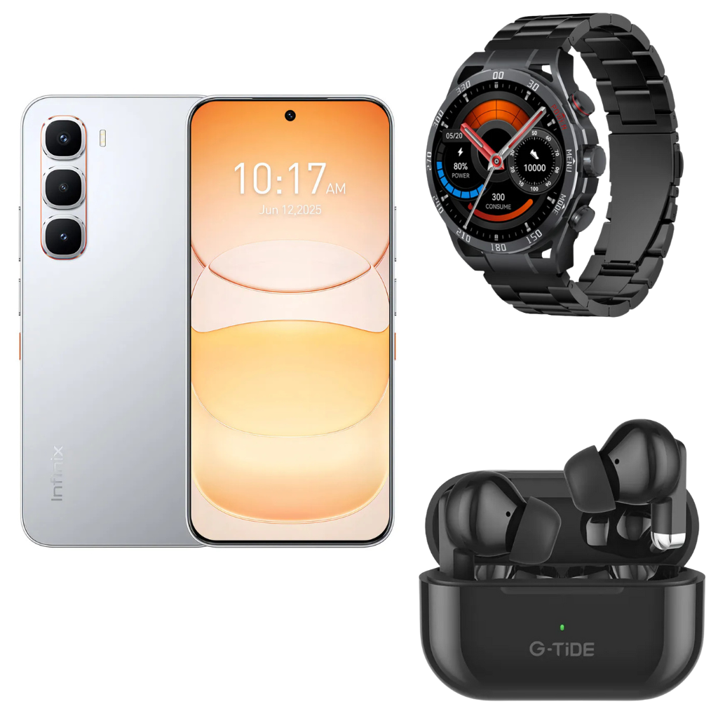 Smartphone Infinix 60 pro (plateado) + Smartwatch Filwans GTR (negro ...