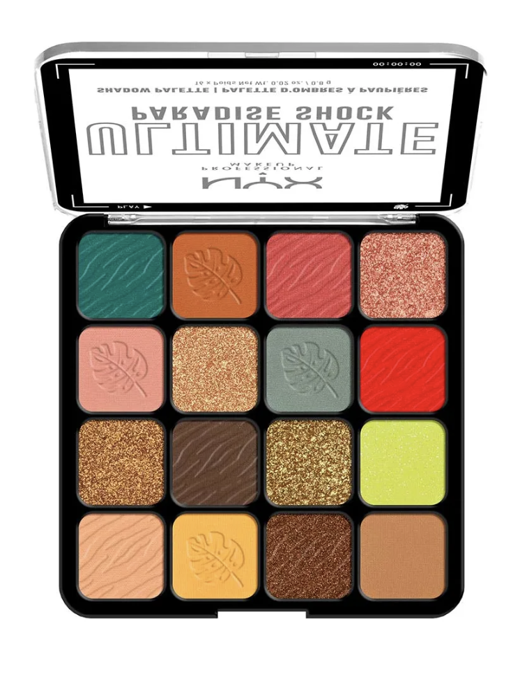NYX Ultimate Paradise Shock paleta de sombras de 16 tonos