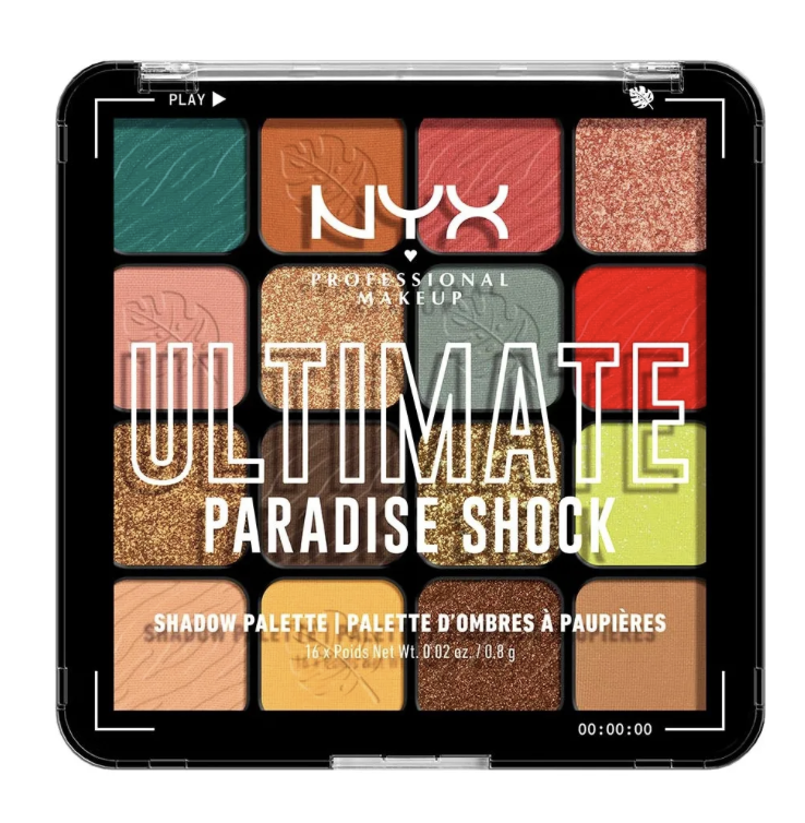 NYX Ultimate Paradise Shock paleta de sombras de 16 tonos