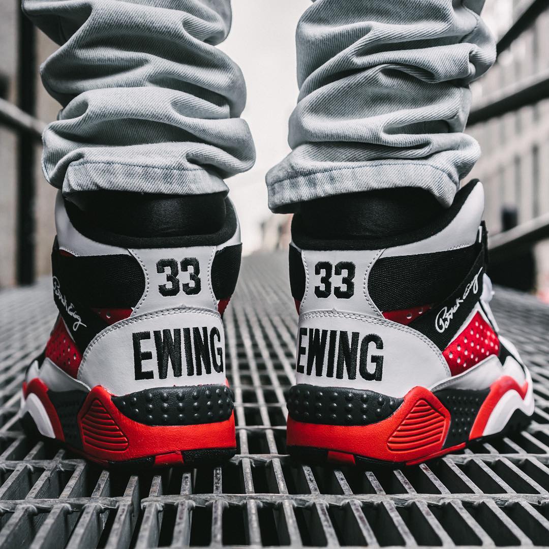 Tenis Patrick Ewing Focus Blanco Negro Rojo Original Para Hombre