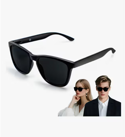 Lentes De Sol Polarizados Hombre Y Mujer, estilo Clásico Y Fashion En Negro
