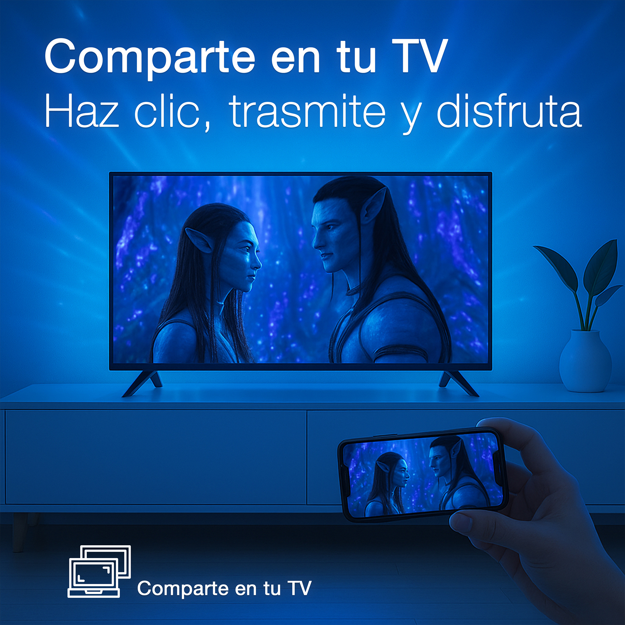 Pantalla 75 pulgadas 4K Ultra HD Frameless Roku TV JVC