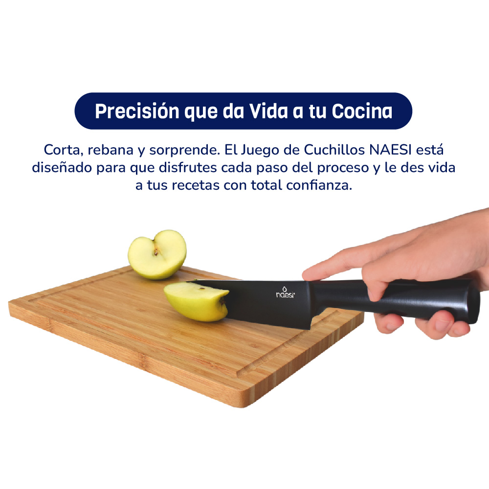 Juego De Cuchillos Naesi 7 Piezas Naesi