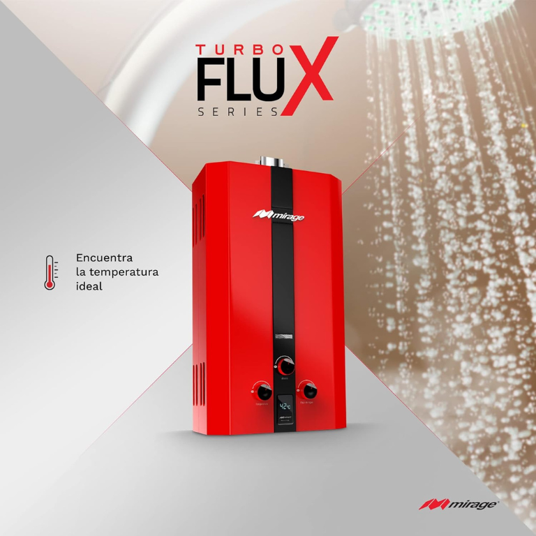 Boiler gas NATURAL Mirage, Serie FLUX, 16L/min, Baja Presion de Agua ...