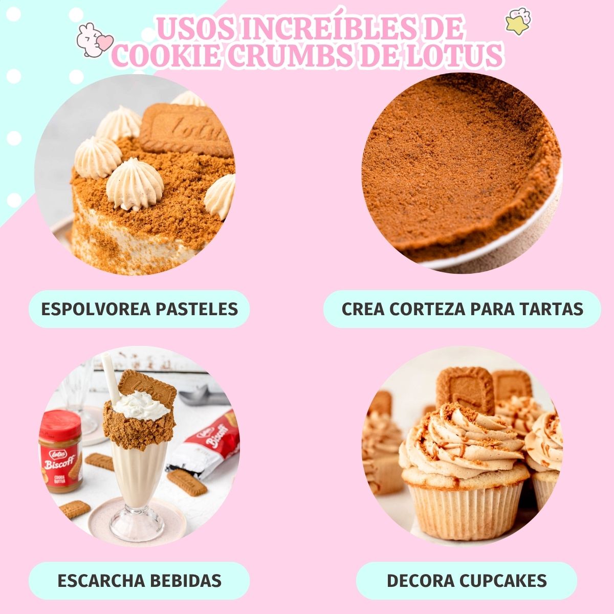 Galleta Lotus Biscoff Molida Crumble Vegano 750g