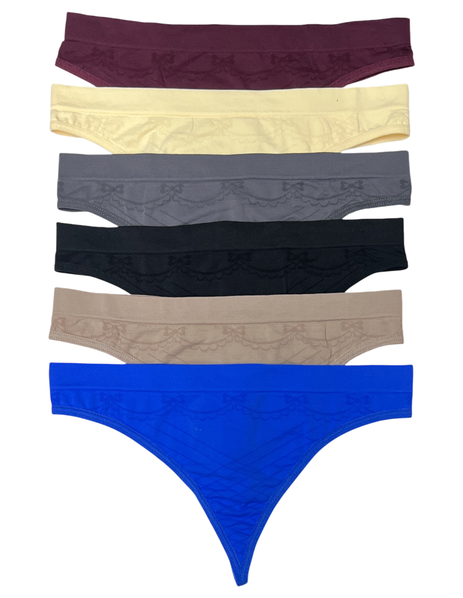 6 Tangas para Mujer Estilo Hilo con 6 Colores Diferentes Unitalla ...