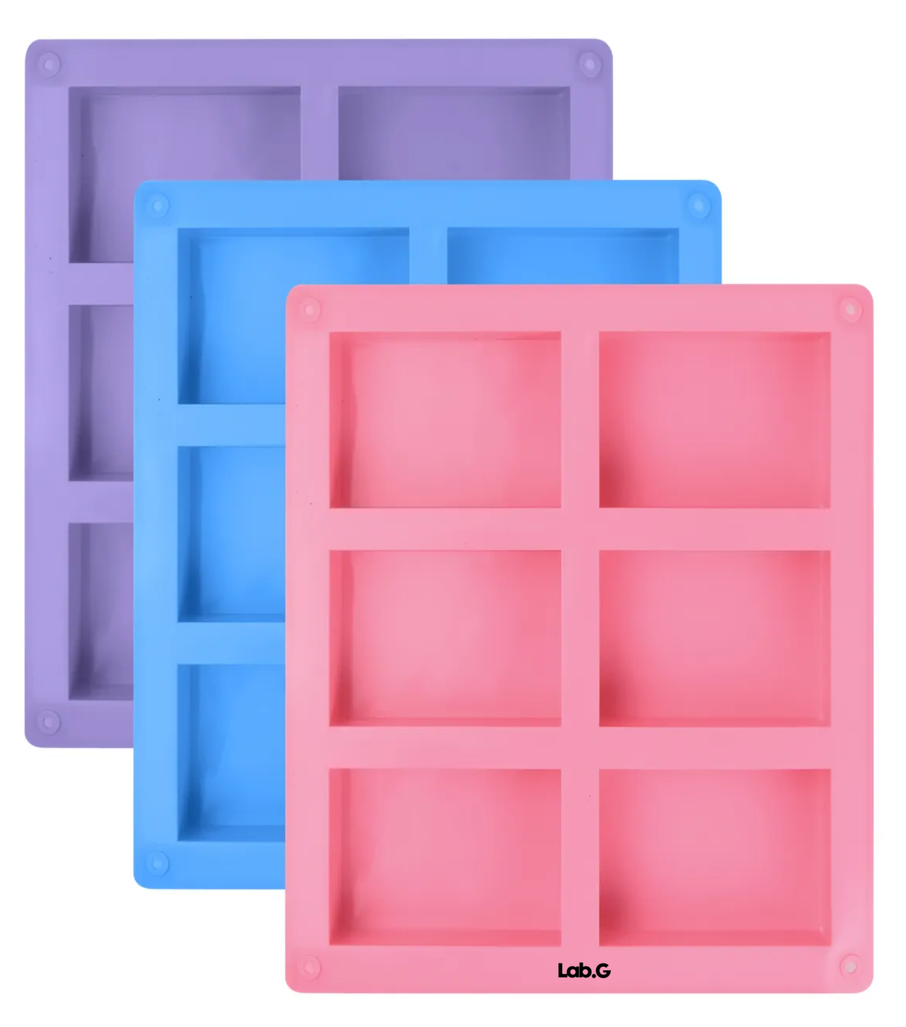 3 pcs Molde Rectangular de Silicon