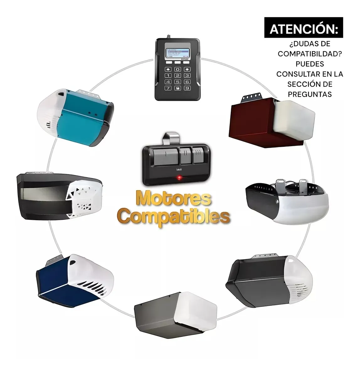 "Control Universal Multifrecuencia Para Portón Eléctrico 1 pz