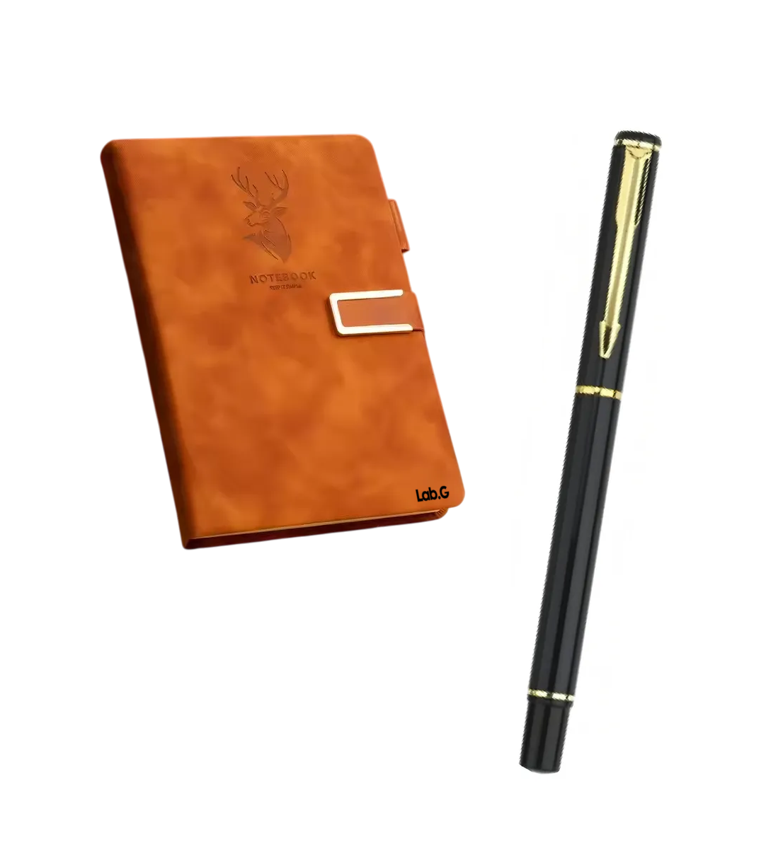 Cuaderno Libreta A5 Notebook Regalo Pluma Marron