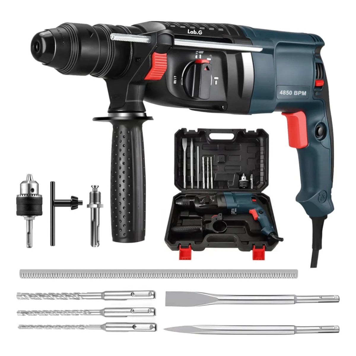 Rotomartillo Taladro de Impacto Sds Plus Roto Martillo Cincelador ...