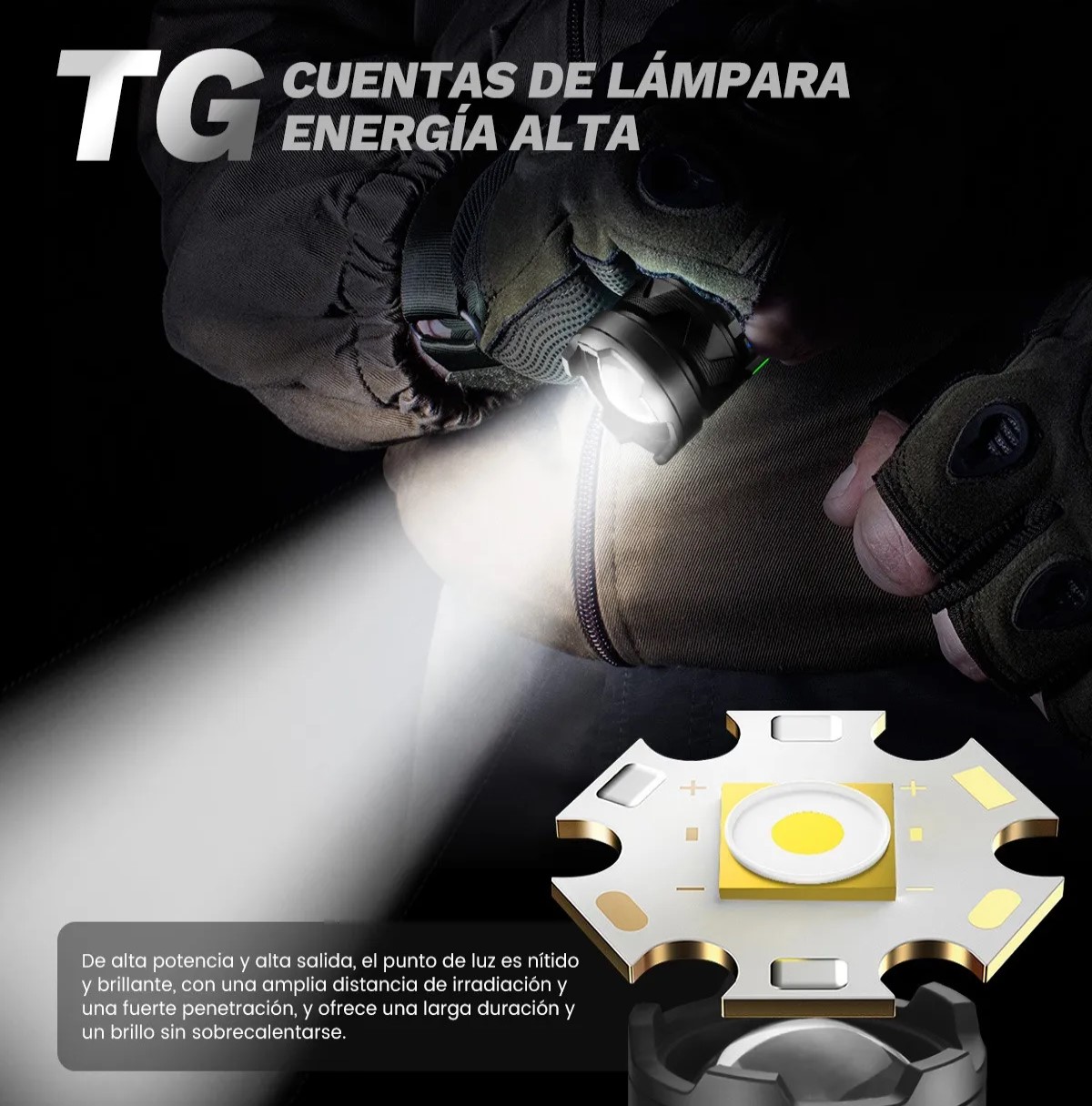 Linterna Táctica Led 120000 Lm Recargable