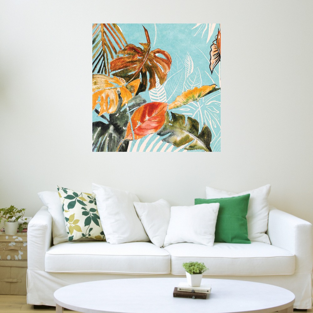 Cuadro decorativo - Canvas - Selva de Palmas sobre Azul II de Patricia ...