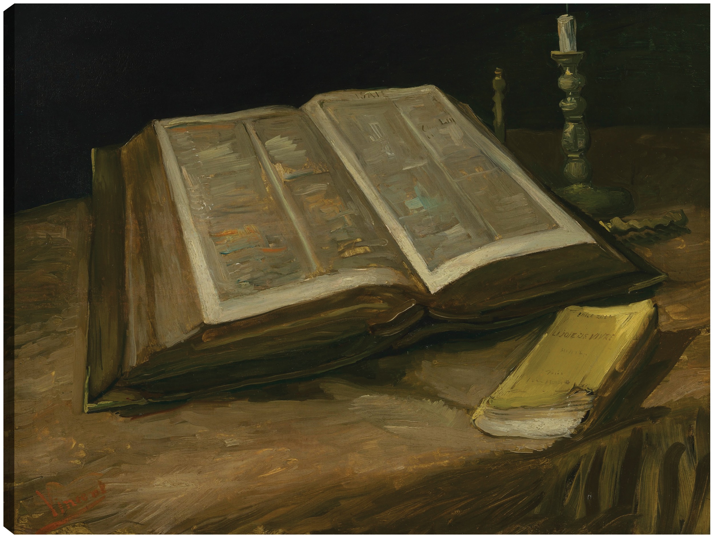 Cuadro decorativo - Canvas - Bodegón con la Biblia (1885) de PUBLIC ...