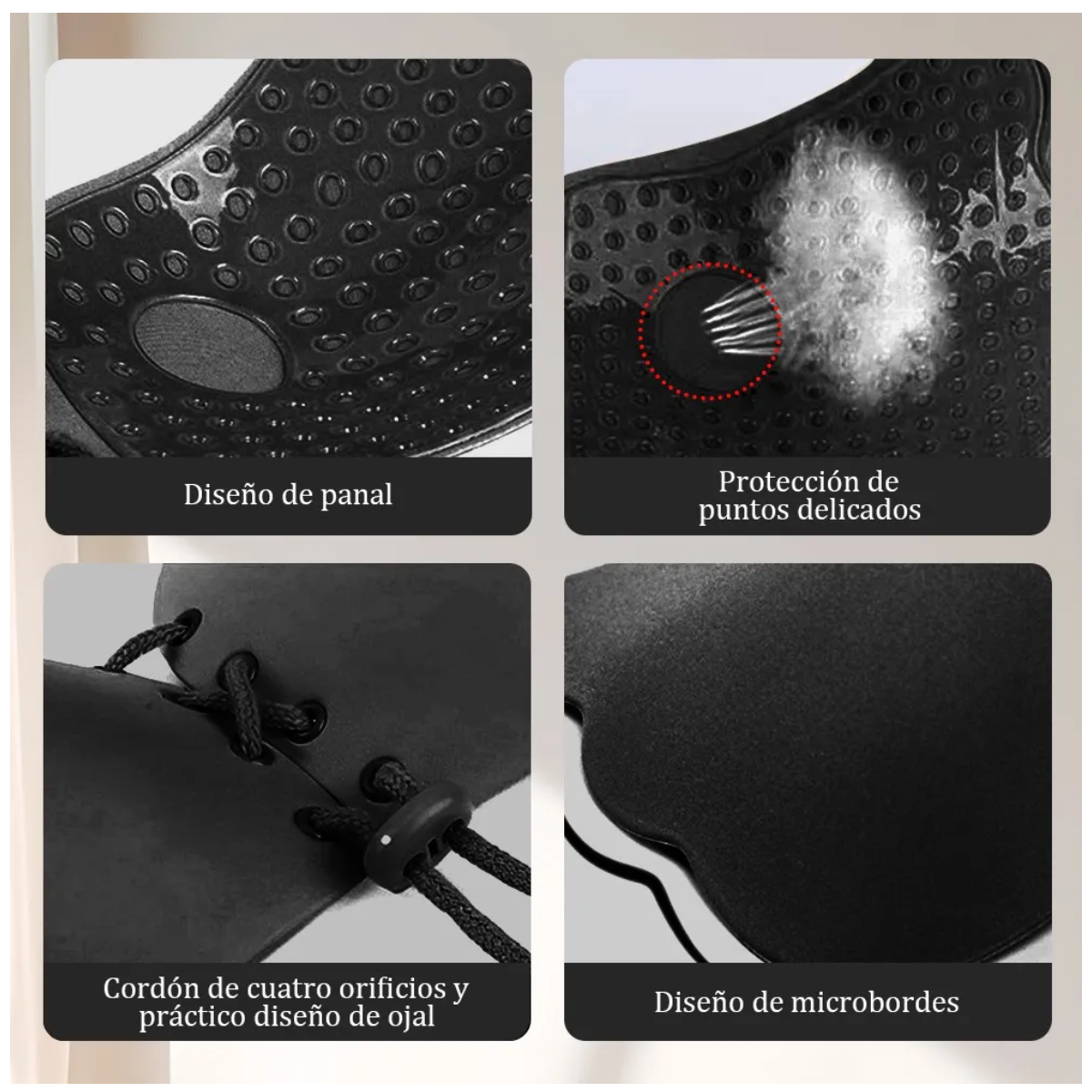 Brasier Strapless Push Ups Invisible Sin Tirante, 4 Uds Color Negro D40