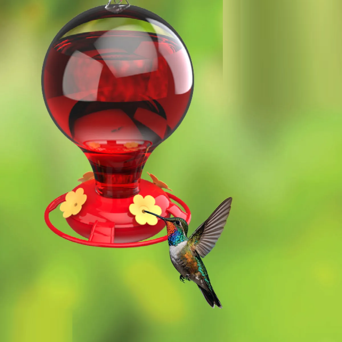Bebedero Colibri 500 Ml Alimentador Colibries Colgante Color ...
